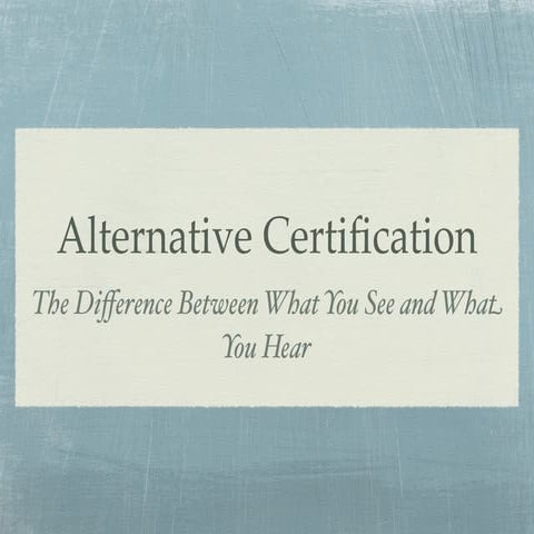 Alternative Certification Research | KEY