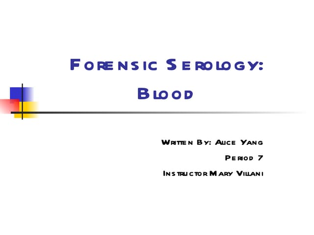 Examination of Blood | PPTX