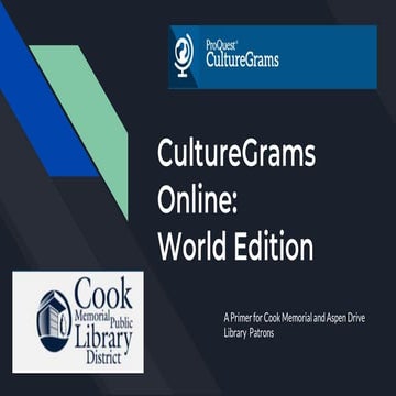 CultureGrams: World Edition | PPT