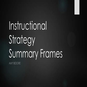 Instructional Strategy Presentation For Eex 4066 Ppt