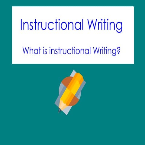 Instructional Writing | PPT