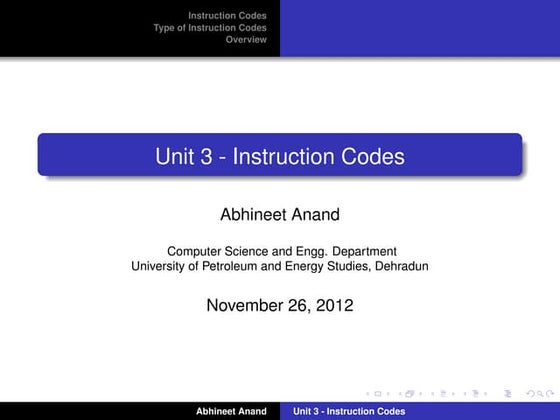 Instruction code | PDF