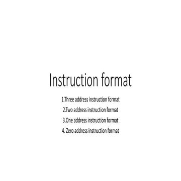 Instruction Formats Pptx Programming Languages Computing 7763