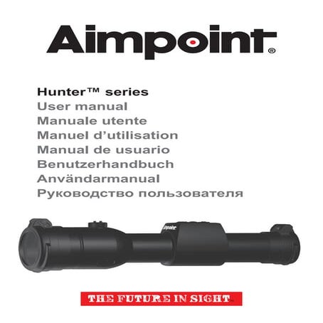 Instruction manual | Aimpoint Hunter Series | Optics Trade | PDF