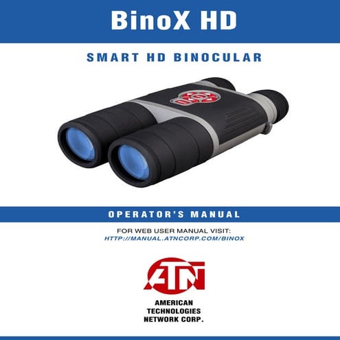 Instruction manual | ATN BinoX-HD | Optics Trade | PDF