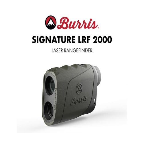 Instruction Manual | Burris Signature 2000 LRF | Optics Trade | PDF