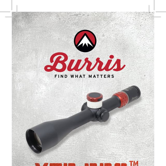 Instruction Manual | Burris XTR Pro Riflescopes | Optics Trade | PDF