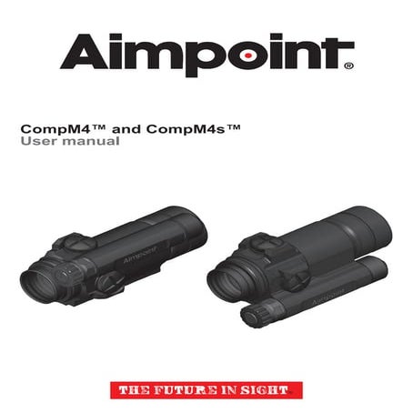 Instruction manual | Aimpoint CompM4 and CompM4s | Optics Trade | PDF
