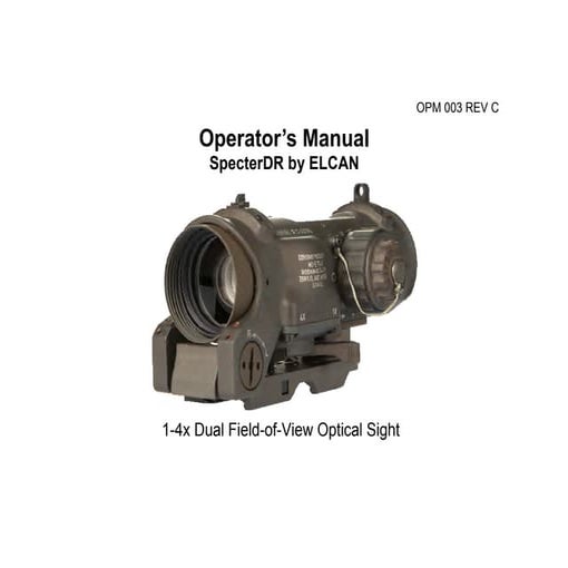 Instruction Manual | Elcan Specter DR 1-4x32 Riflescope | Optics Trade ...