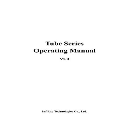 Instruction Manual | InfiRay Tube TD50L | Optics Trade | PDF