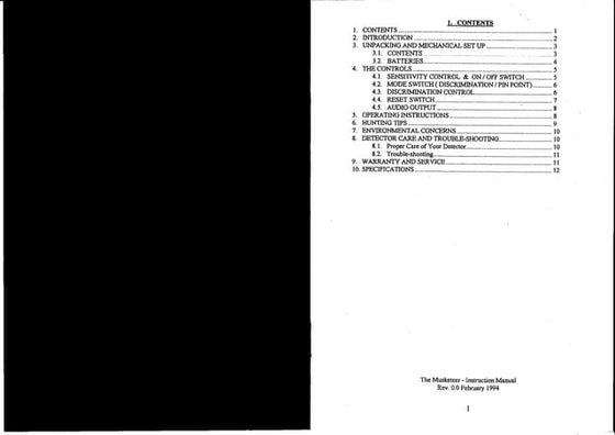 Instruction Manual Minelab SD 2100e Metal Detector English Language | PPT
