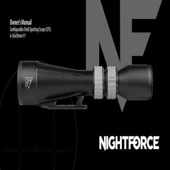 Instruction Manual | Nightforce CFS 6-36x50 F1 | Optics Trade | PDF ...