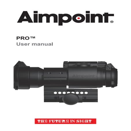 Instruction manual | Aimpoint PRO | Optics Trade | PDF