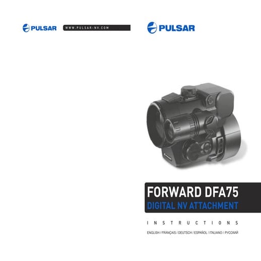 Instruction Manual PULSAR DFA Rifle Scope Attachment | Optics Trade | PPT