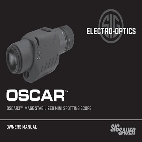 Instruction Manual | Sig Sauer Oscar3 Spotting Scope | Optics Trade | PDF