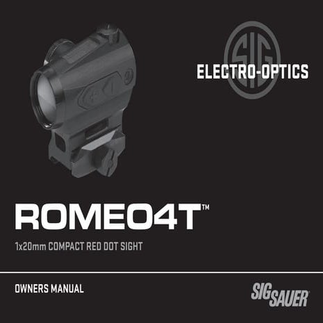 Instruction Manual | Sig Sauer Romeo4T 1x20 | Optics Trade | PDF