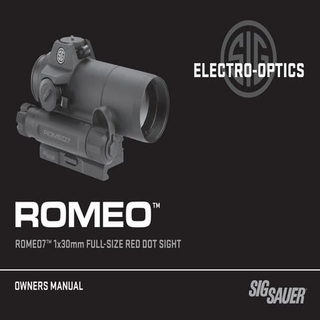 Instruction Manual | Sig Sauer Romeo7 1x30 | Optics Trade | PPT