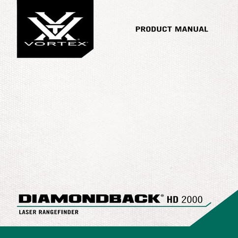 Instruction Manual | Vortex Diamondback HD 2000 LRF | Optics Trade | PDF
