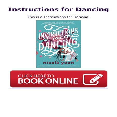 Read Book\\Instructions for Dancing