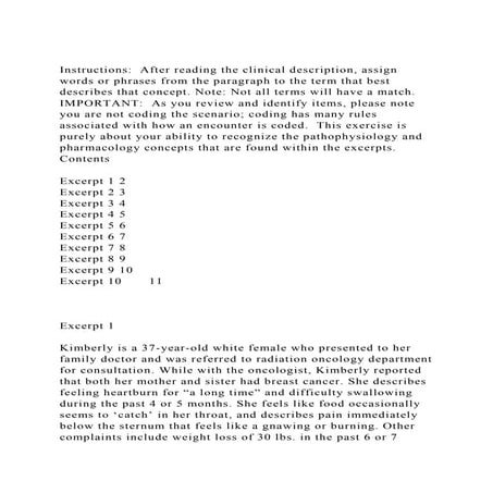 Instructions After reading the clinical description, assign word.docx