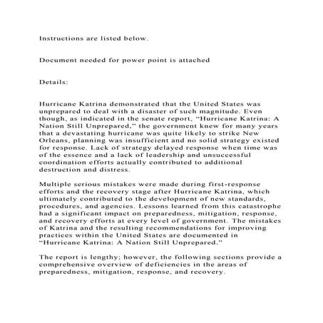 Instructions are listed below. Document needed for power poin.docx