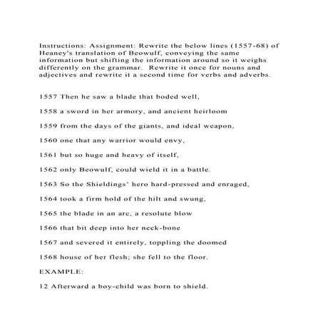 Instructions Assignment Rewrite The Below Lines 1557 68 Of Hea Docx