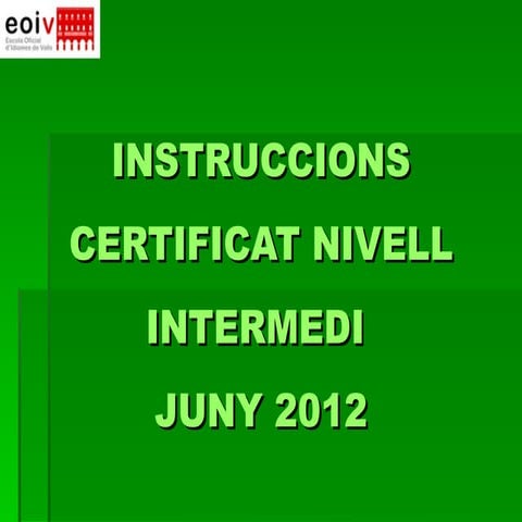 Instructions ci | PPT