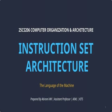Instruction Set Architecture_Explanation_COA | PPTX