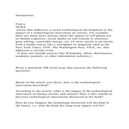 Essay On Impact Of Technology On Society | PDF