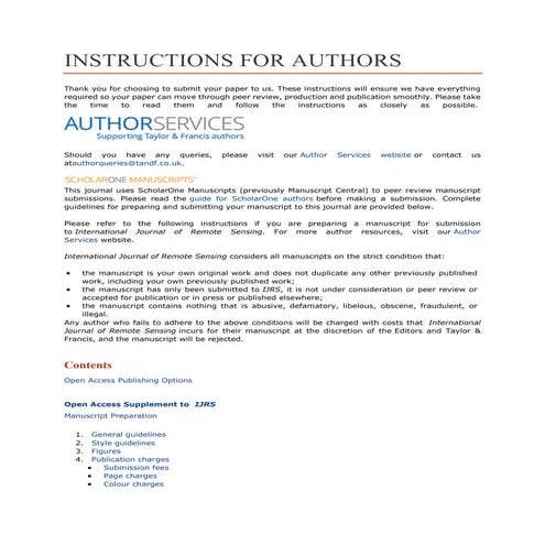 Instructions for Authors of IJRS (International Journal of Remote ...