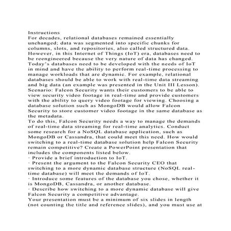 InstructionsFor decades, relational databases remained essential.docx