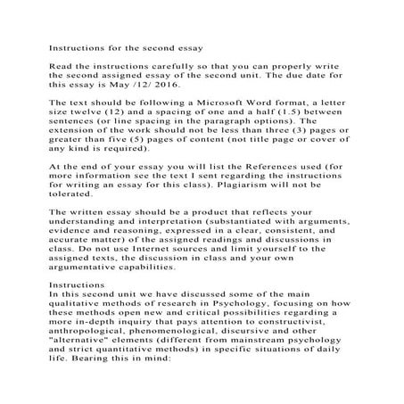 Instructions for the second essayRead the instructions carefully.docx