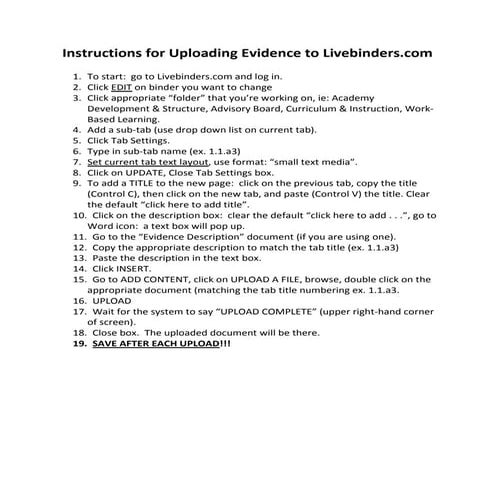 Documenting Your Academy story - Creating an Evidence Binder | PDF