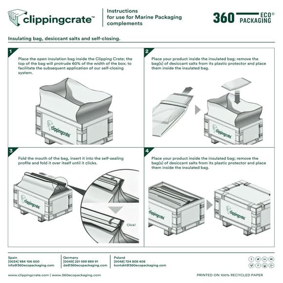 Instructions for use for marine packaging complements | PDF