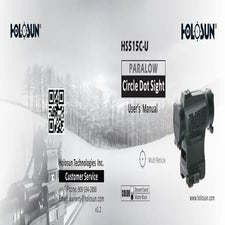 Instructions | Holosun HS515CU Red Dot Sight | PDF