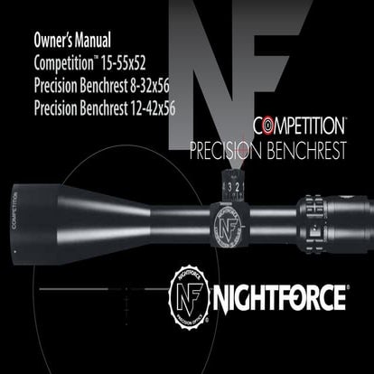 Instructions NightForce Competition Riflescopes | Optics Trade | PDF