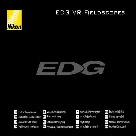 Instructions NIKON EDG Fieldscope | Optics Trade | PDF