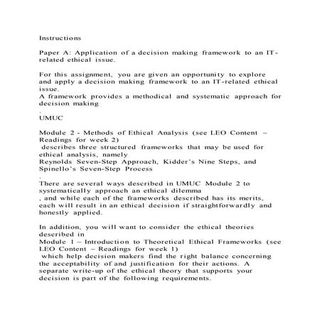 Paper A Application of a decision making framework to an IT-related.docx