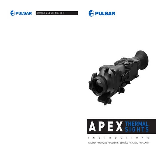 Instructions PULSAR Apex Thermal Sights | Optics Trade | PDF