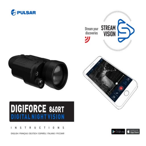 Instruction manual | Pulsar Digiforce 860 RT Digital NV | Optics Trade ...