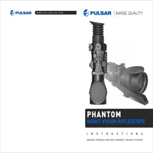 Instructions PULSAR Phantom NV Riflescope | Optics Trade | PPT