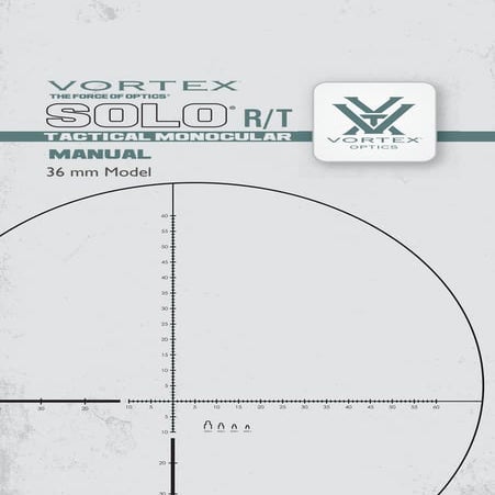 Instructions VORTEX SOLO R-T 36mm Tactical Monocular | Optics Trade | PDF