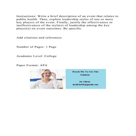 Instructions Write a brief description of an event that relates to .docx
