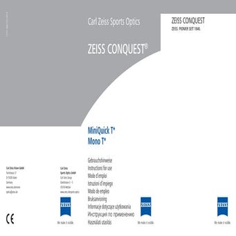 Instructions ZEISS Dialyt Binoculars | Optics Trade | PDF