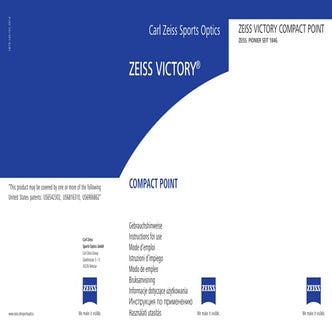 Instructions ZEISS Victory Compact Point | Optics Trade | PDF
