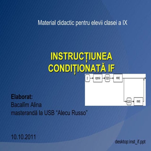 Instructiuneaif | PPT