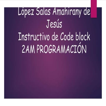 Tutorial de codeblocks | PPTX