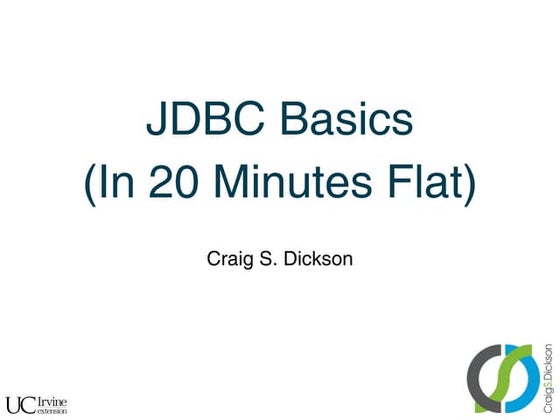 Jdbc Java Database Connectivity Ppsx