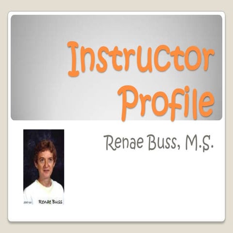 Instructor profile | PPTX