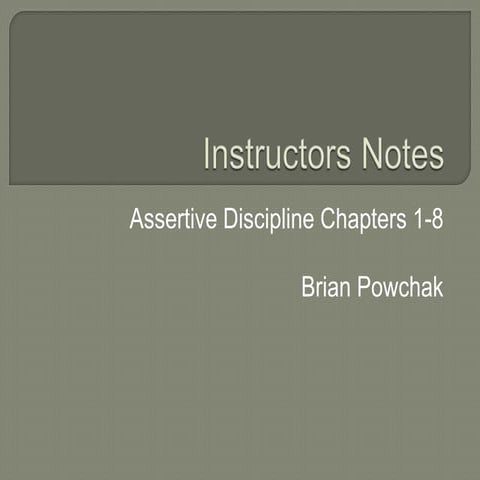 Assertive discipline theory | PPTX